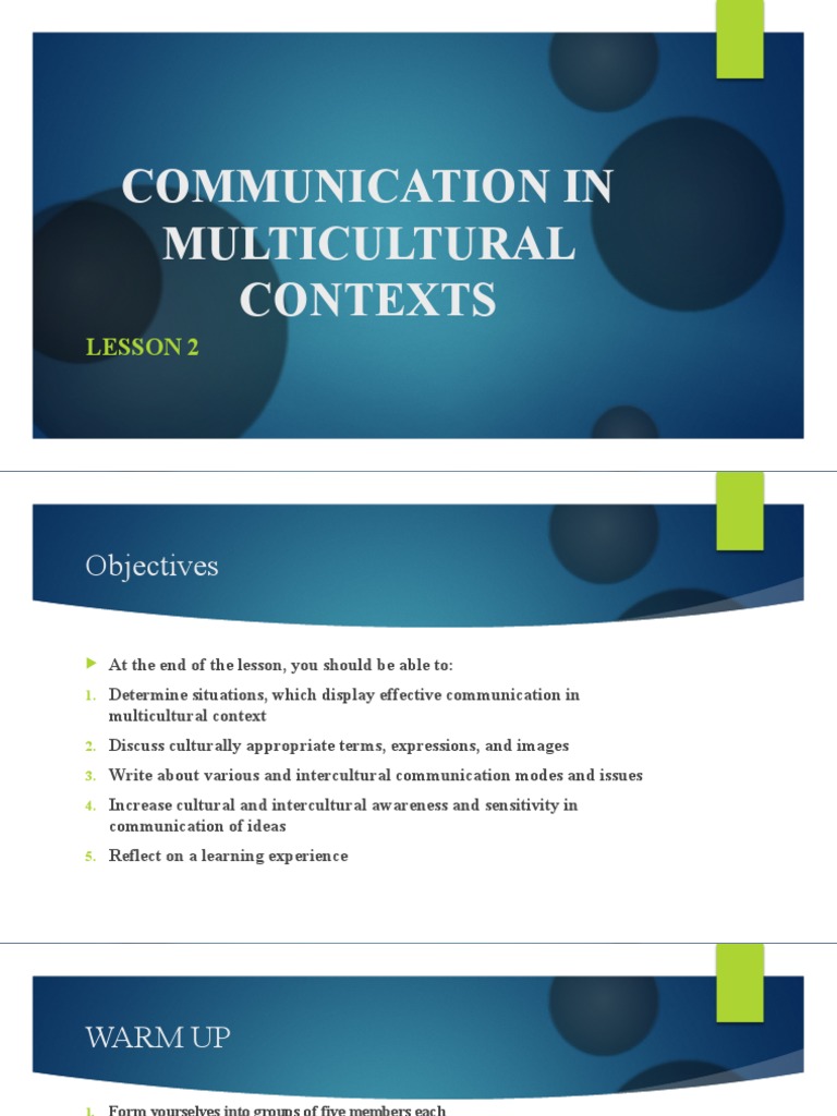 Communication in Multicultural Contexts | PDF | Communication | Gender
