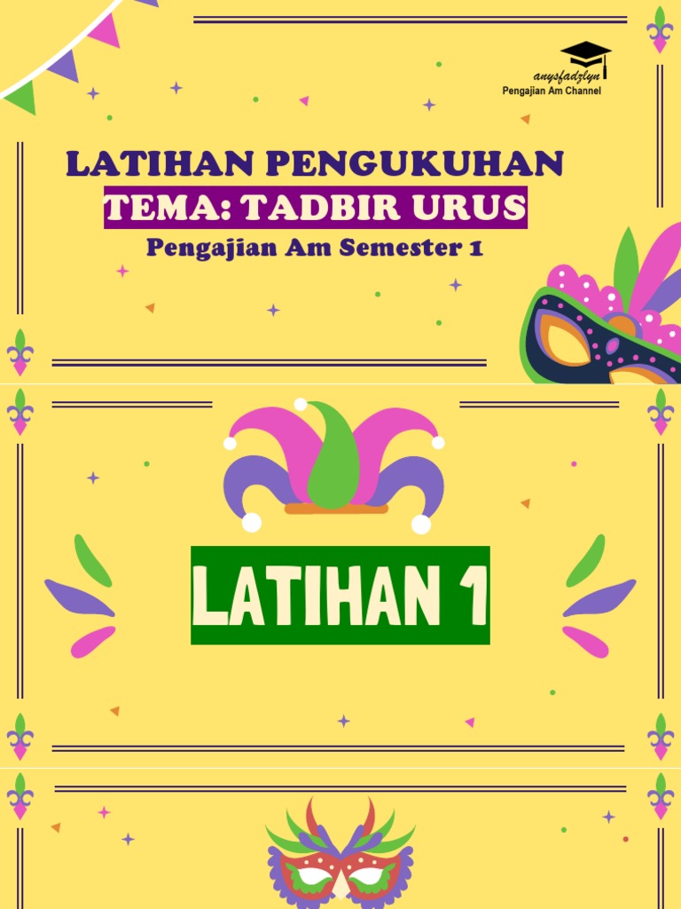 Latihan Tema 14 - Tadbir Urus | PDF