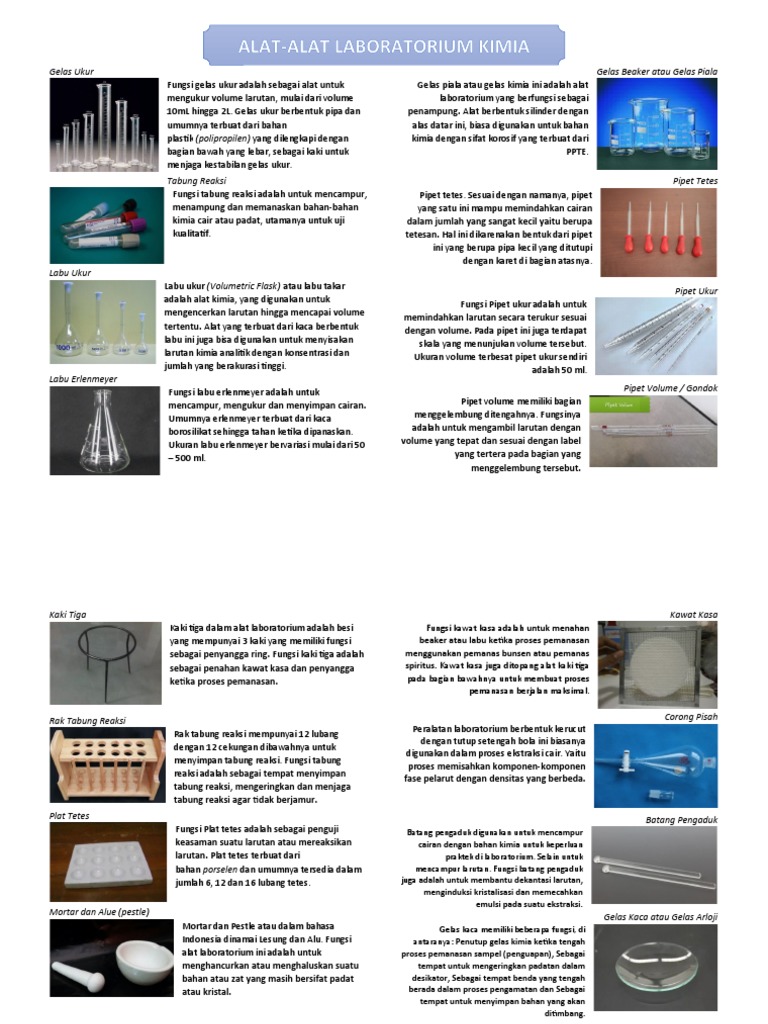 Alat Alat Laboratorium Kimia | PDF