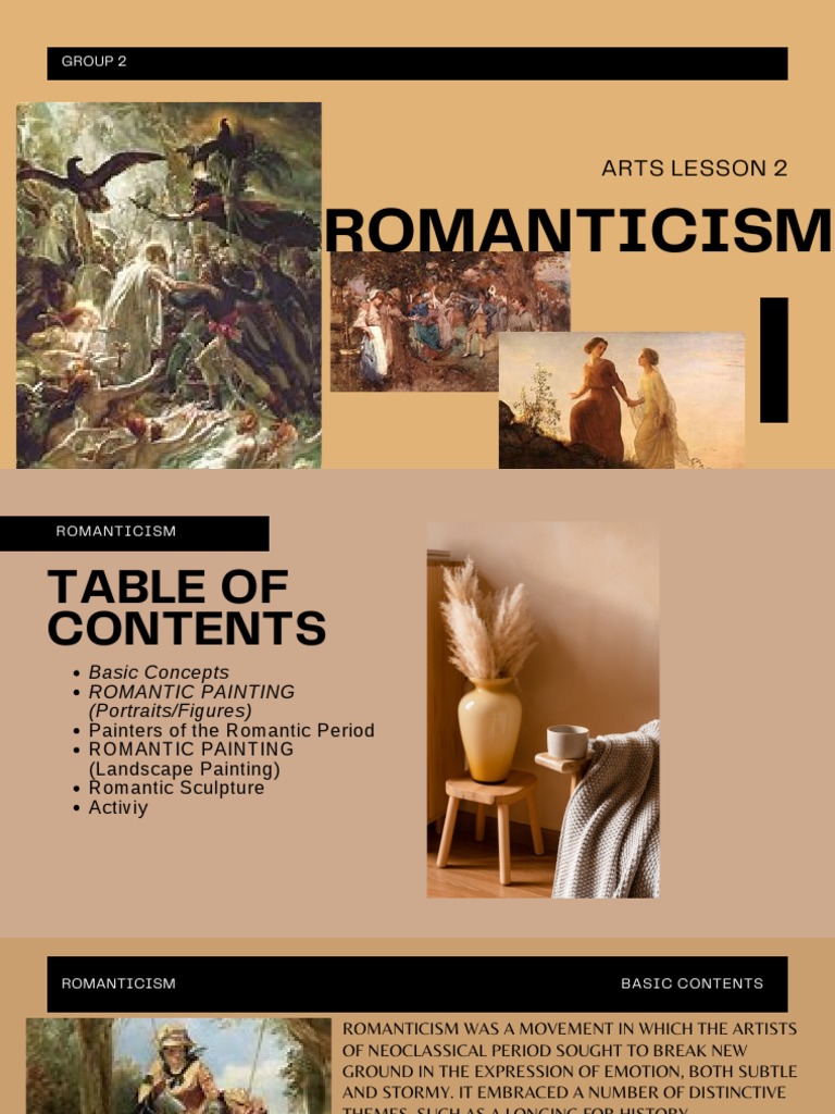 Romanticism: Arts Lesson 2 | Download Free PDF | Romanticism | Paintings