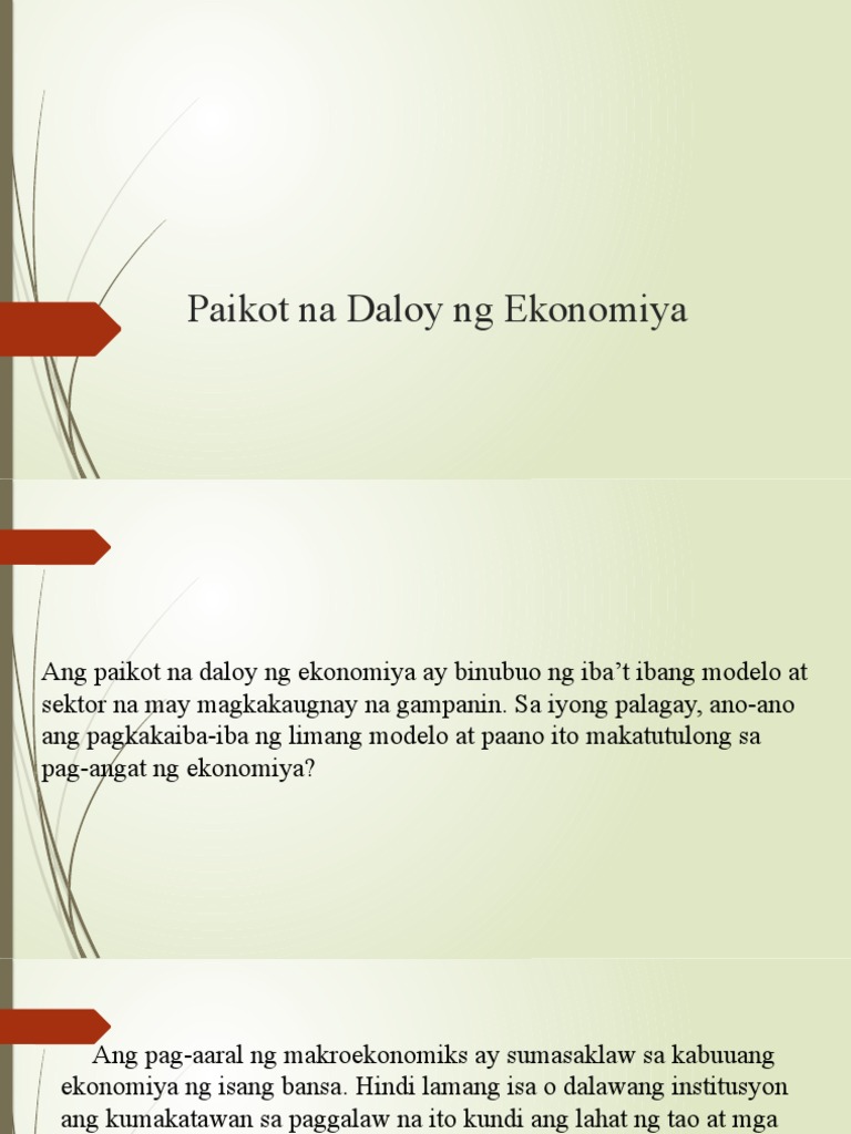 Paikot Na Daloy NG Ekonomiya | PDF
