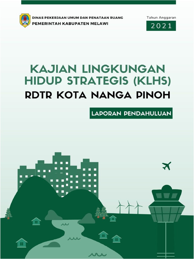 Laporan Pendahuluan KLHS RDTR Nanga Pinoh | PDF