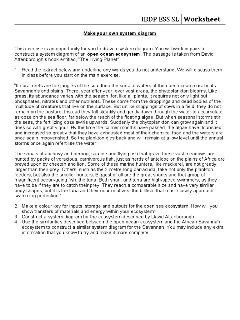 1.2 Open Ocean Systems Diagram | PDF | Sea | Phytoplankton