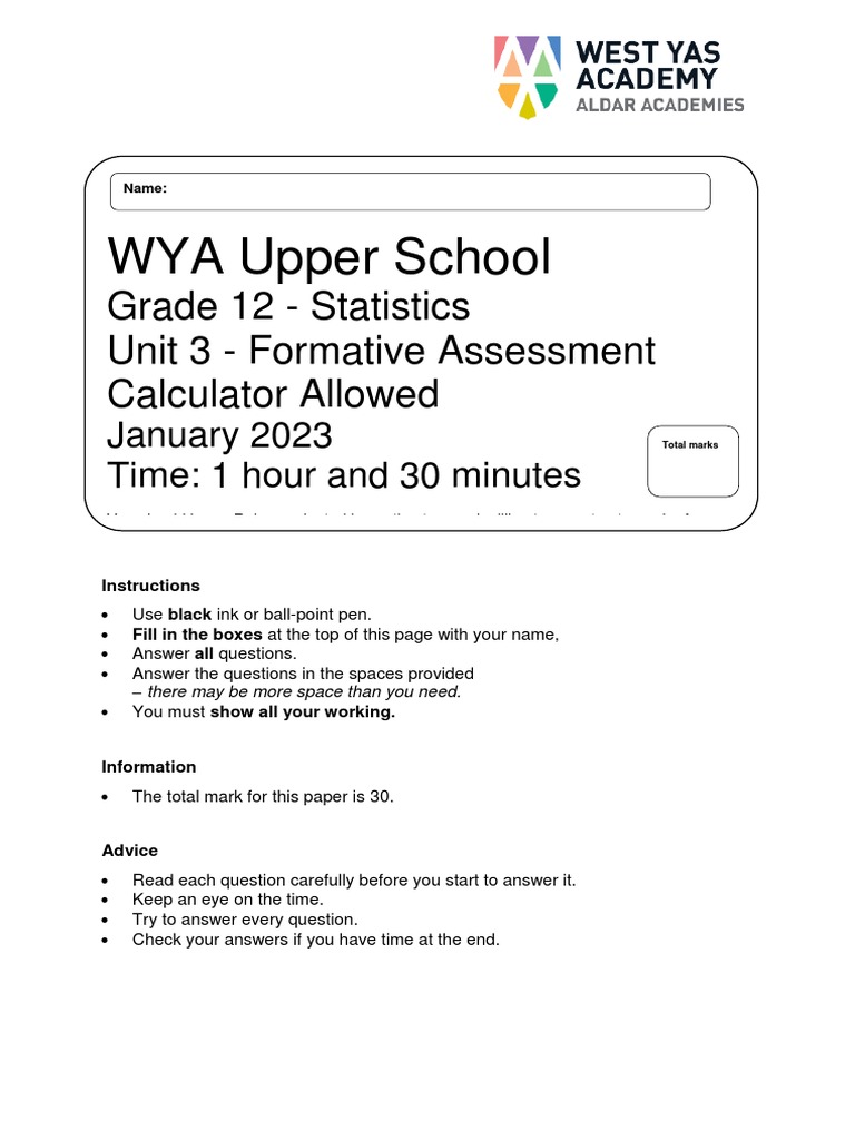 Unit 3 - Formative Revision | PDF