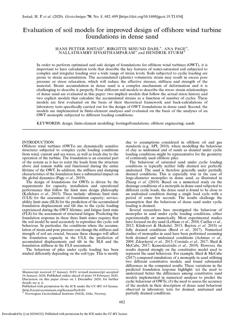 Evaluation of Soil Models For Improved Design of Offshore Wind ... Evaluation of Soil Models For Improved Design of Offshore Wind ...