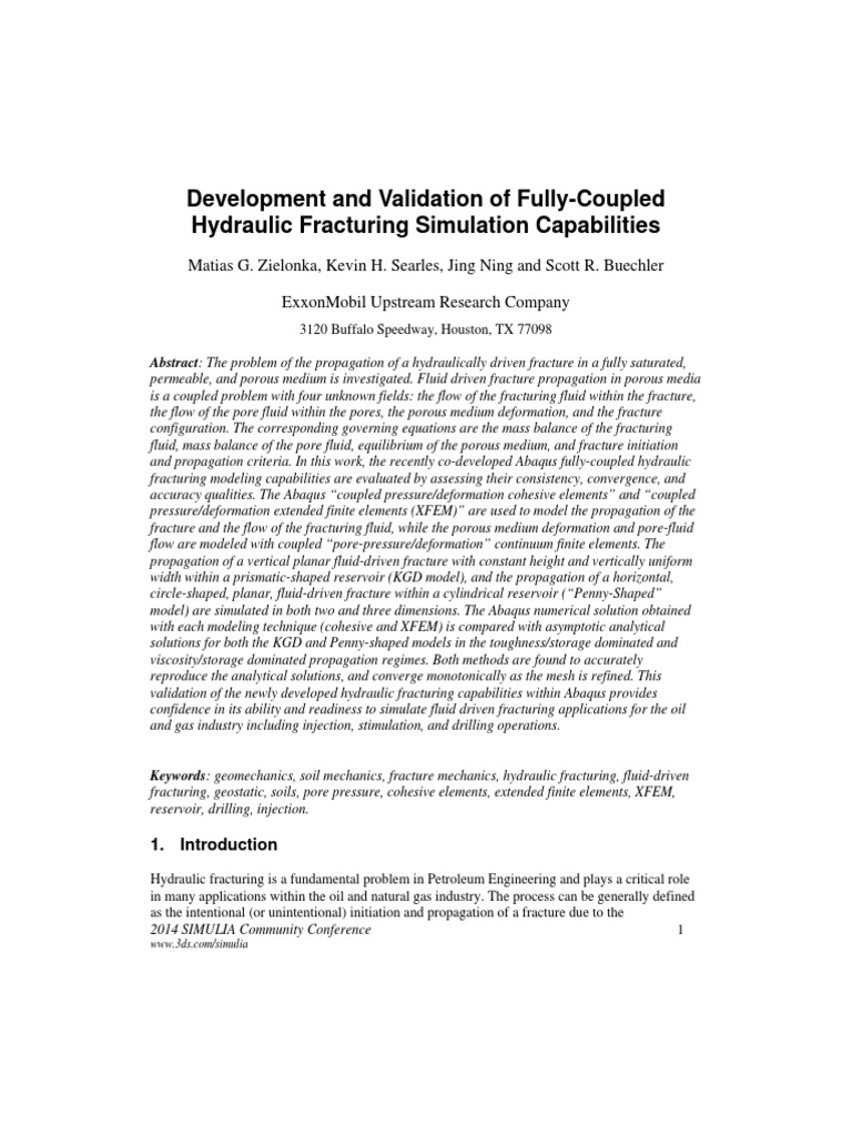 Hydraulic Fracturing Simulation | PDF | Fracture Mechanics | Stress (Mechanics)