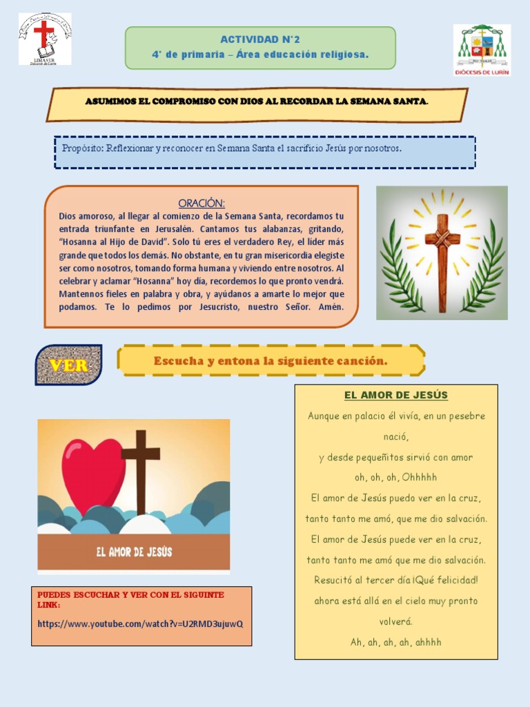 4 Primaria Semana Santa | PDF | Jesús | Amor