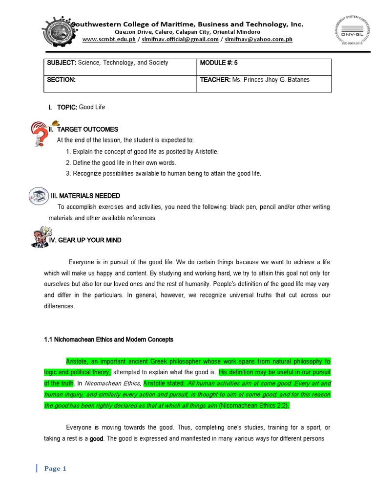 Module 5 | PDF | Happiness | Metaphysics
