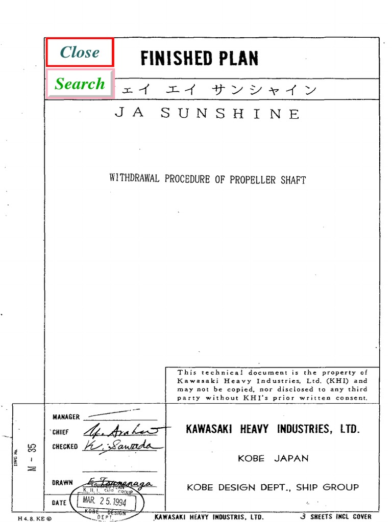 Propeller Shaft Withdrawal Procedure | PDF