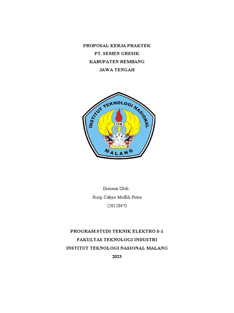 PROPOSAL INTERNSHIP MAGANG | PDF