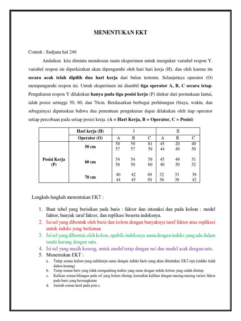 Menentukan EKT 3 Faktor | PDF