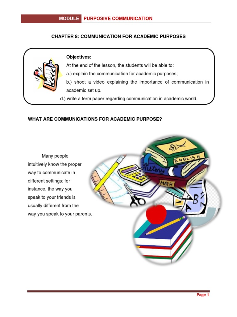 Chapter 8 Eng01 Purposive Communication | PDF | Communication | Thesis