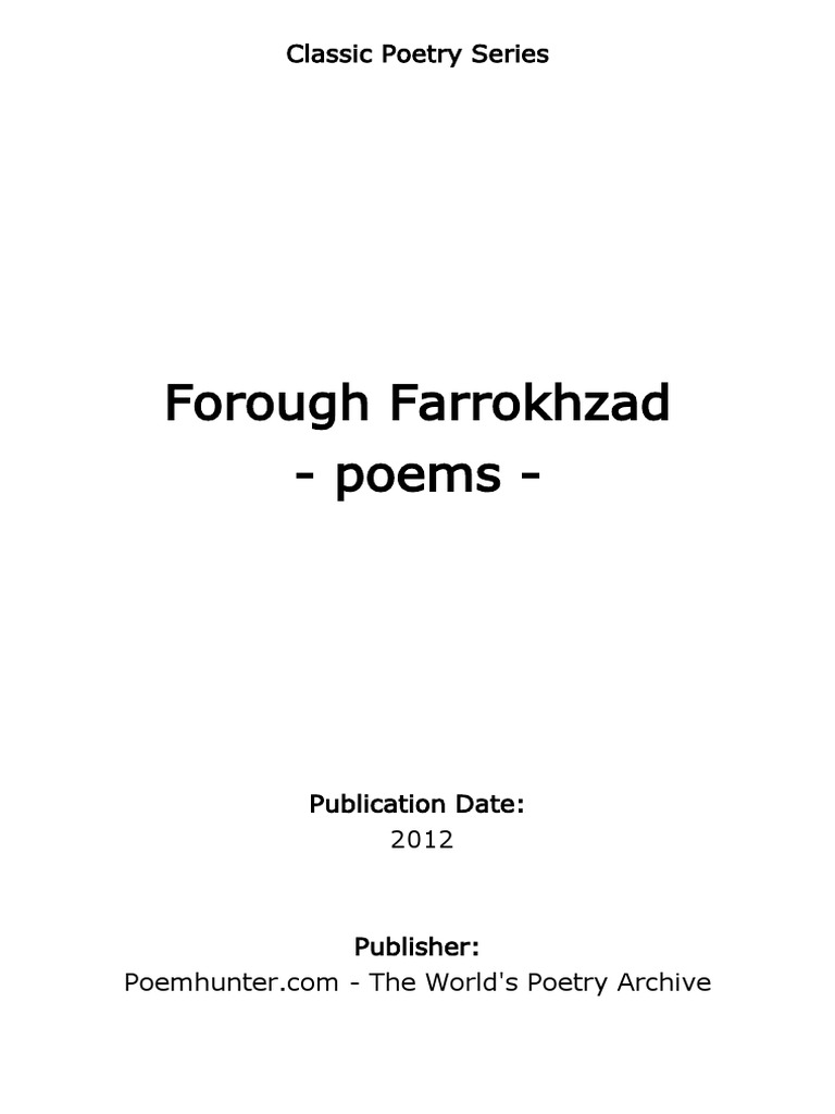 Forough Farrokhzad: Life and Poetry | PDF