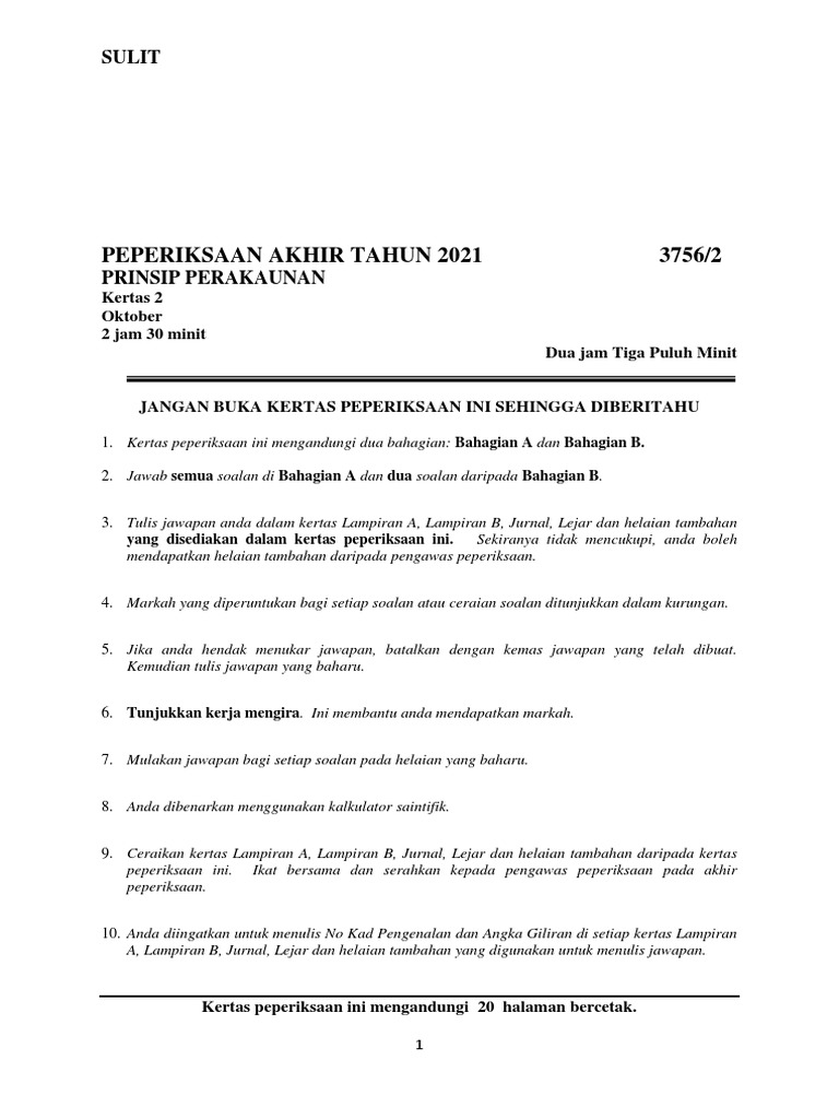 2021 PAT AKAUN K2 Ting 4 | PDF
