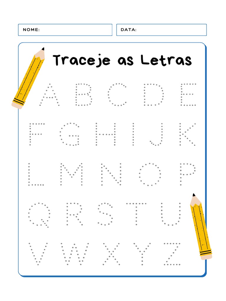 Traceje As Letras: Abcde Fghijk | PDF
