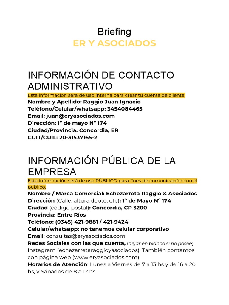 Er y Asociados | PDF | Cliente | Marketing