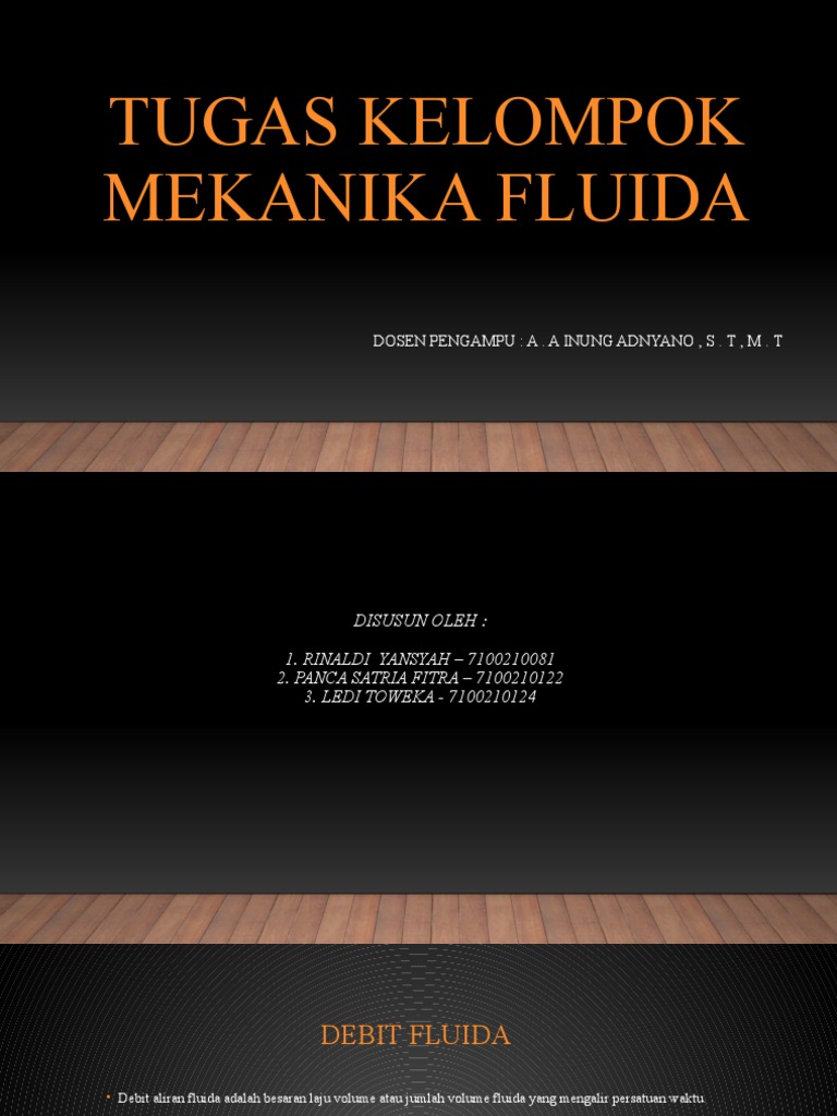 Debit Fluida dan Hukum Newton dalam Mekanika Fluida | PDF | Sains ...