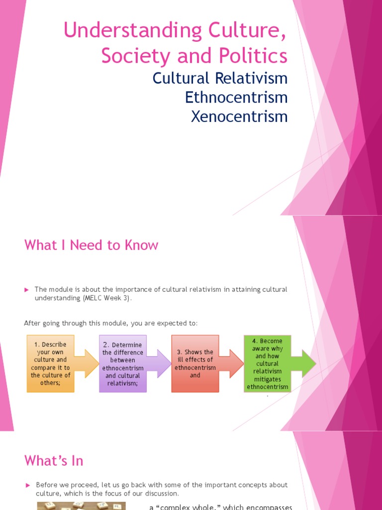 Understanding Culture, Society and Politics: Cultural Relativism ...