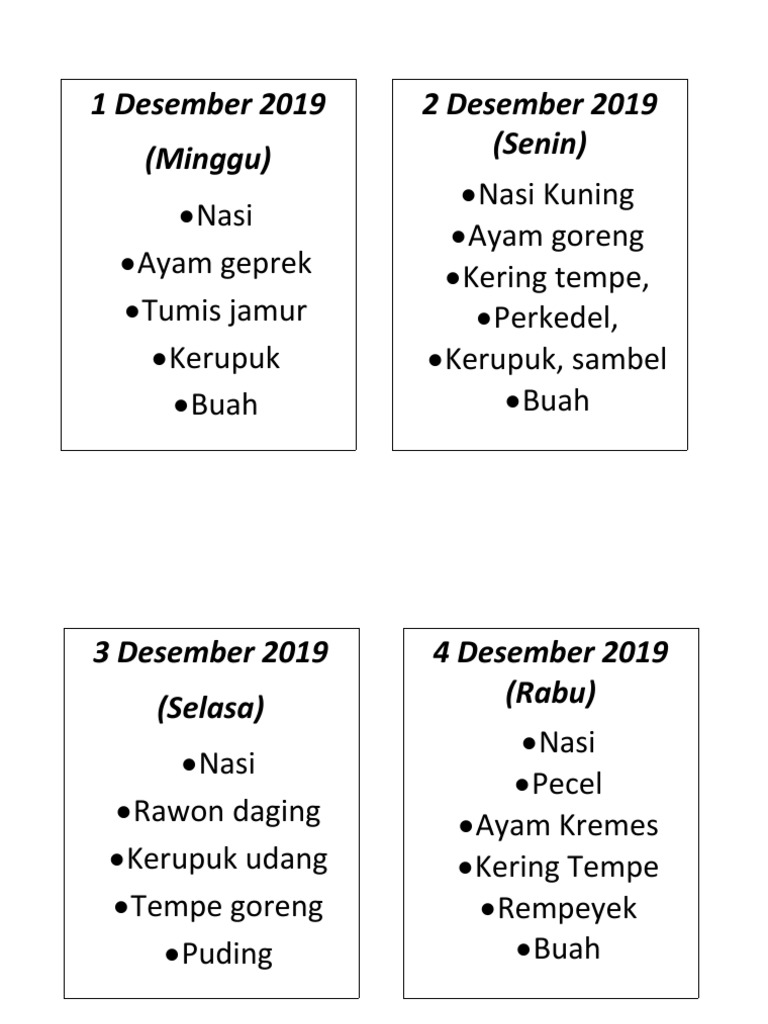 Menu Mami | PDF