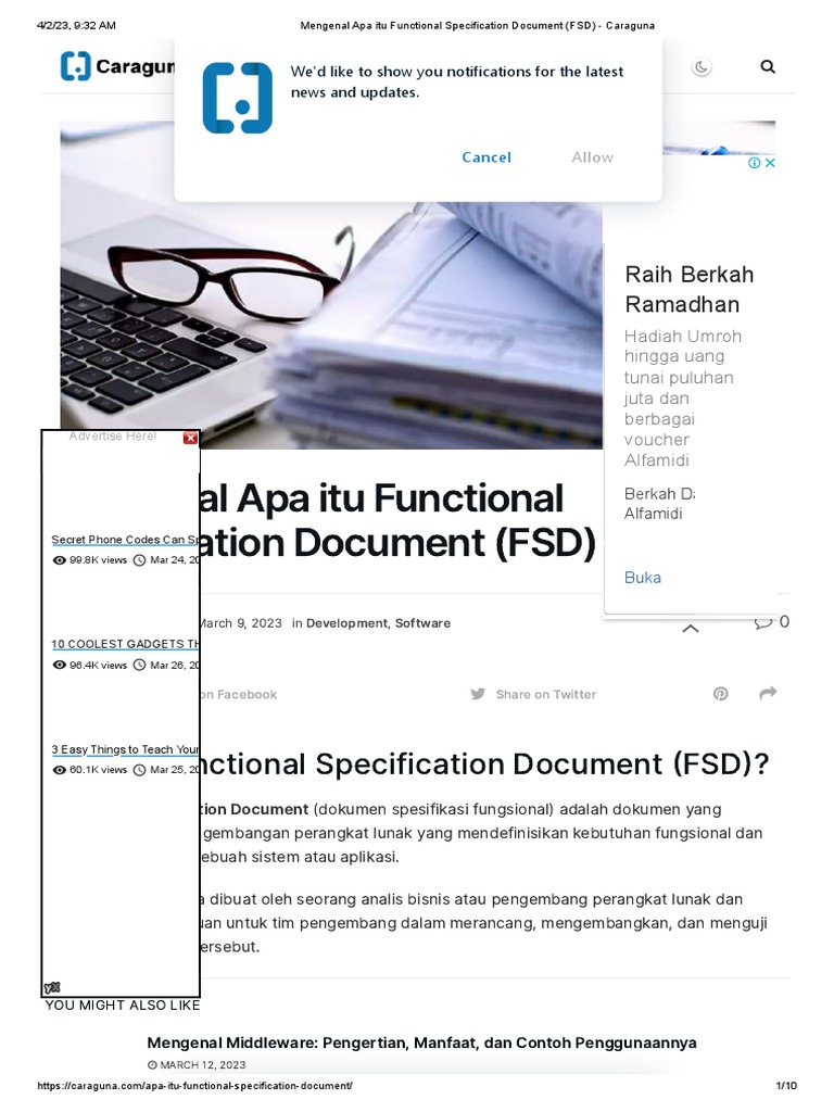 Mengenal Apa Itu Functional Specification Document (FSD) - Caraguna | PDF