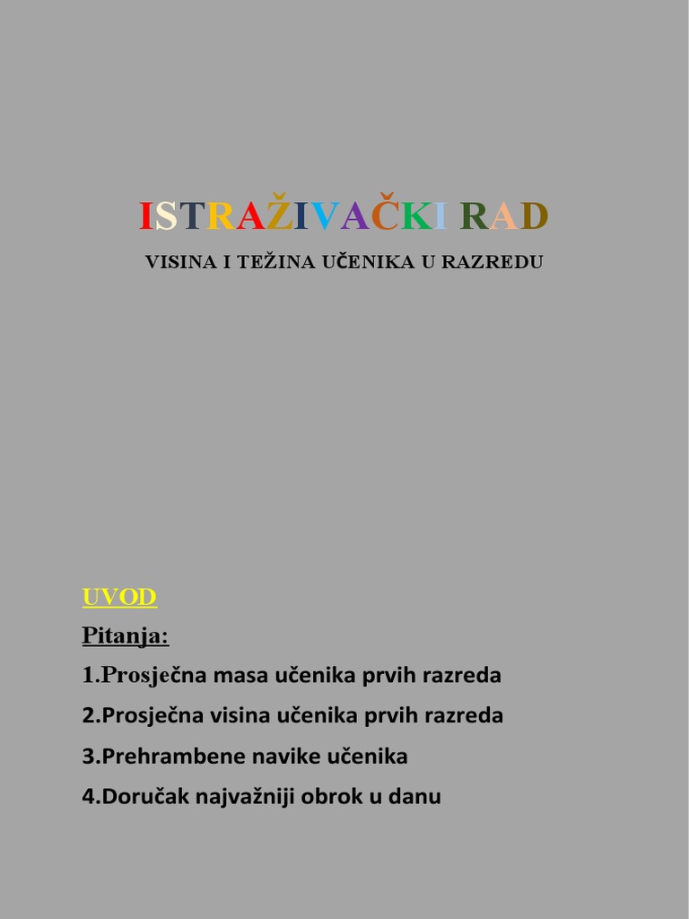 Istraživački Rad | PDF