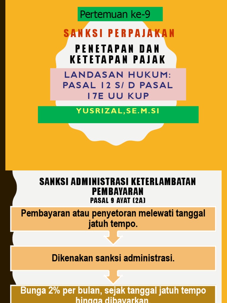 Materi - 9 Sanksi Perpajakan | PDF