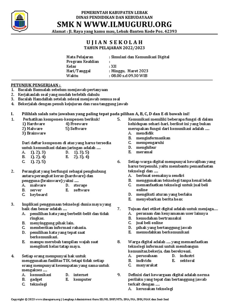 US Simkomdig XII | PDF | Komputer