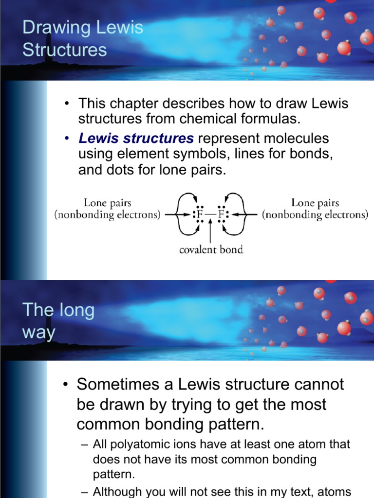 Drawing Lewis Structures CF | PDF | Valence (Chemistry) | Chemical Bond