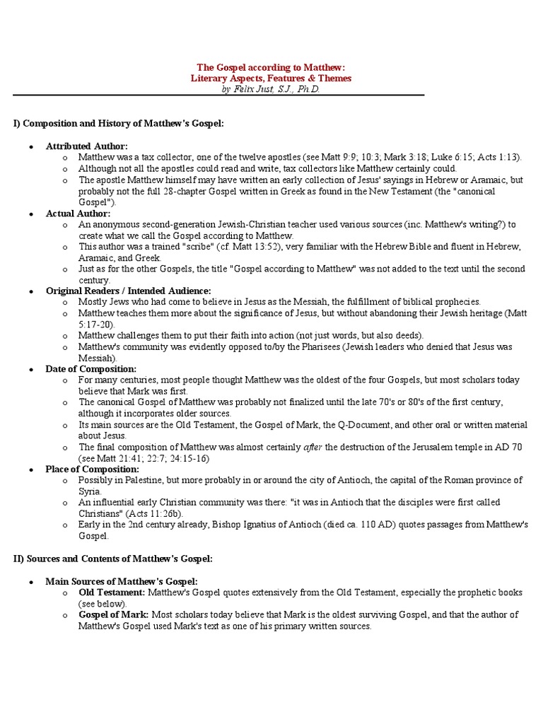 An In-Depth Analysis of the Sources, Structure, and Themes of the ...