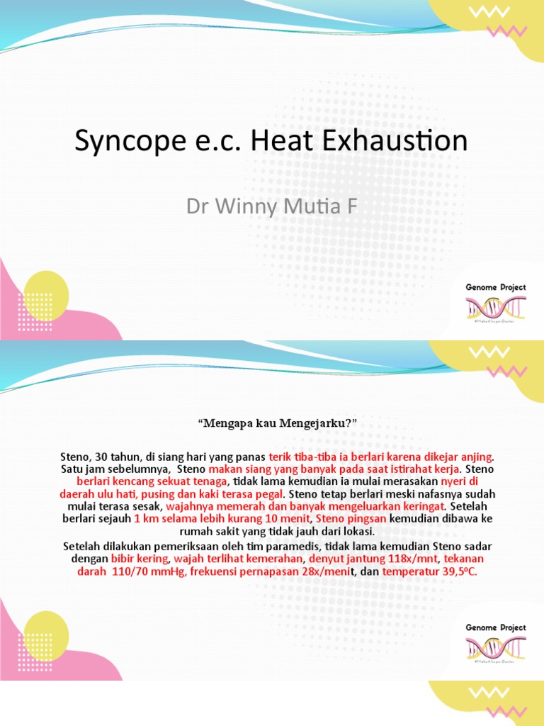 Syncope E.C. Heat Exhaustion: DR Winny Mutia F | PDF