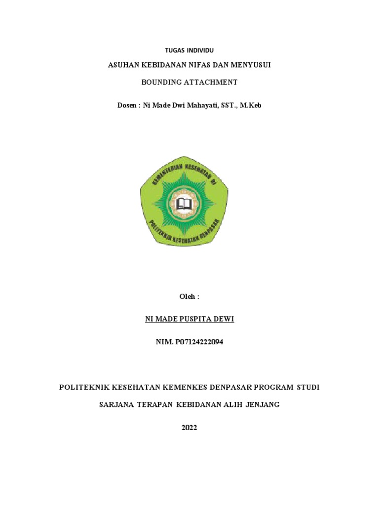 Skoring Bounding Attachment Ibu Nifas | PDF