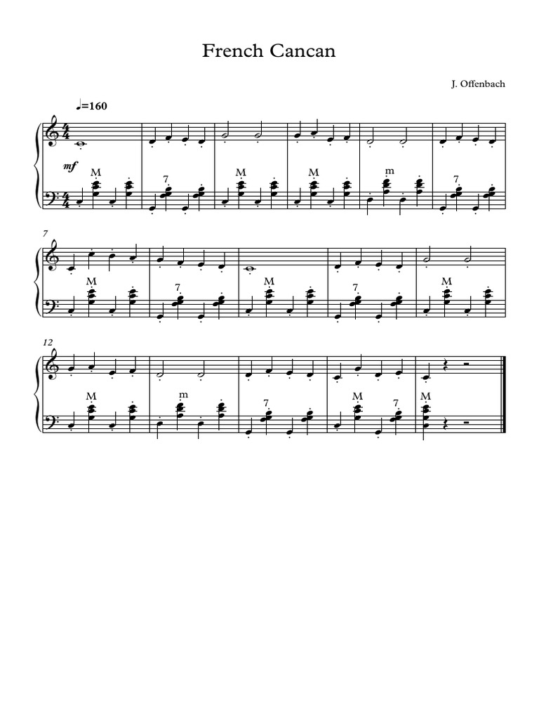 French Cancan - Full Score | PDF | Danses