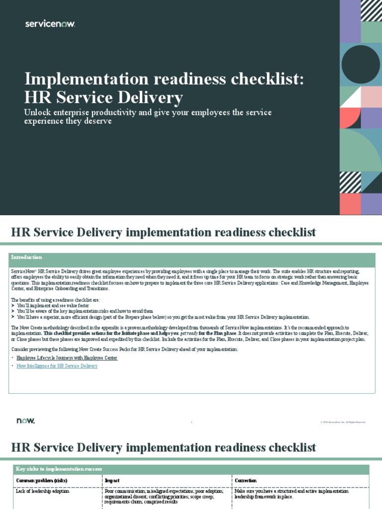 HR Service Delivery Readiness | PDF | Governance | Computing