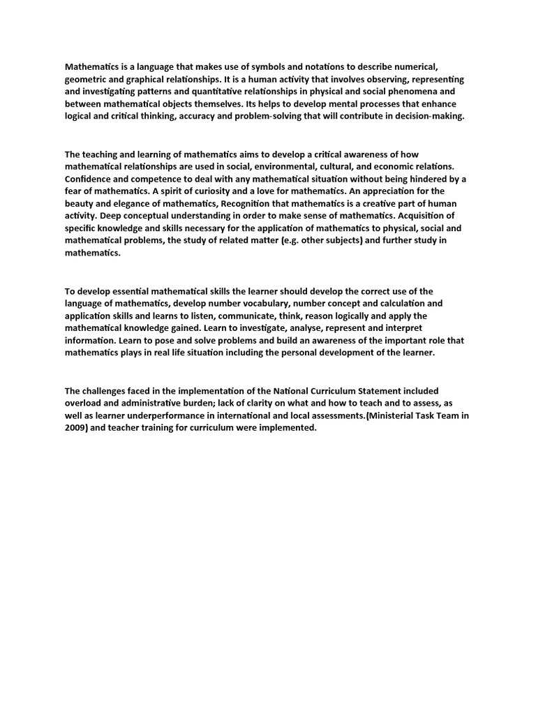 Mathematics Essay | PDF