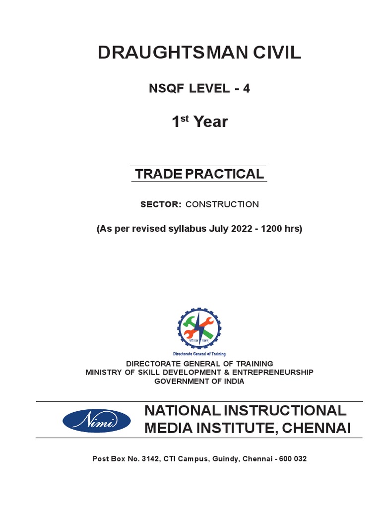 Draughtsman Civil - 1st Year - TP English | PDF | Surveying ...