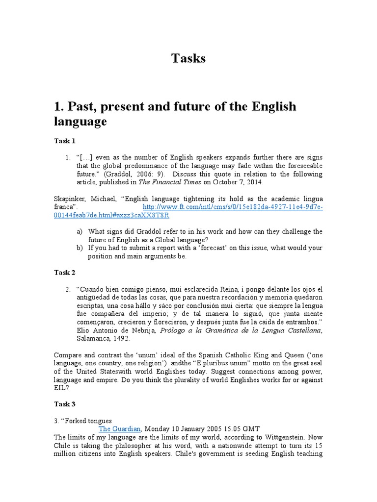Future of English as a Global Language | PDF | English Language ...