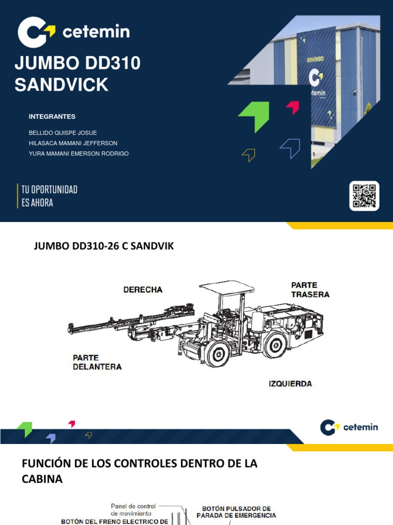Jumbo Dd310 Sandvick: Integrantes | PDF | Máquinas | Bienes manufacturados