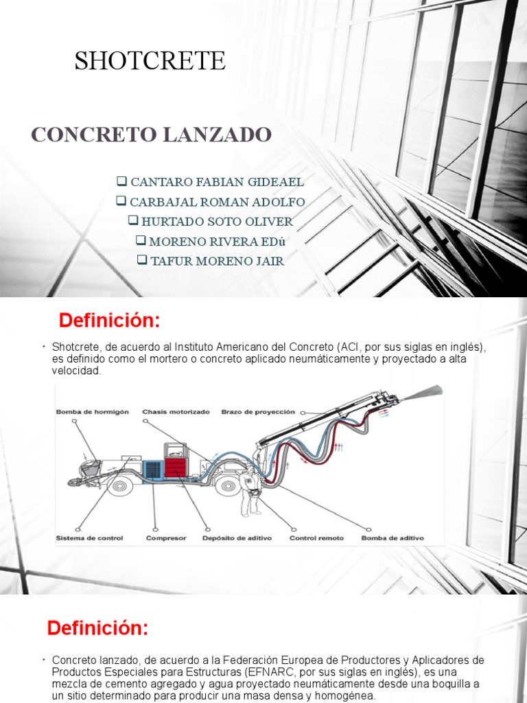 Shotcrete: Concreto Lanzado | PDF | Hormigón | Construyendo tecnología