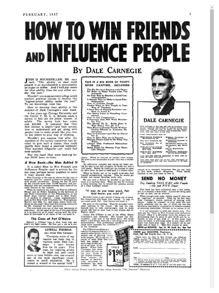 How To Win Friends & Influence People (Dale Carnegie) by Victor Schwab ...