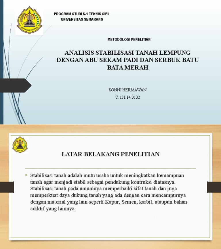 Analisis Stabilisasi Tanah Lempung | PDF