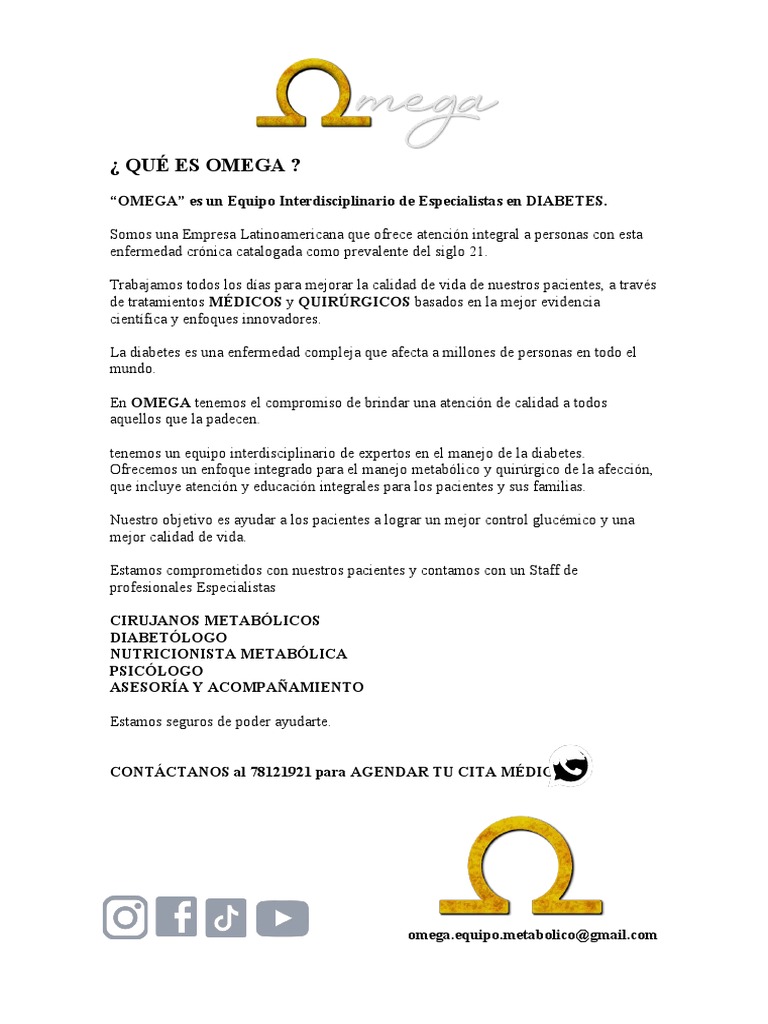 Omega: Atención Integral en Diabetes | PDF | Relaciones personales ...