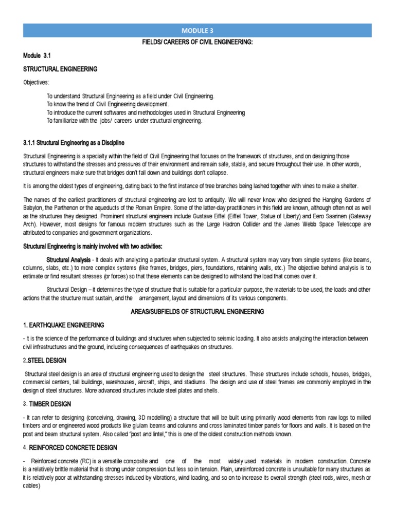 Module 3 CE Orientation-1 | PDF | Concrete | Structural Engineering