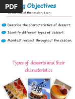 Classification/types of Desserts and Their Characteristics | PDF ...