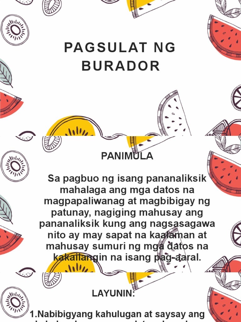Pagsulat NG Burador | PDF