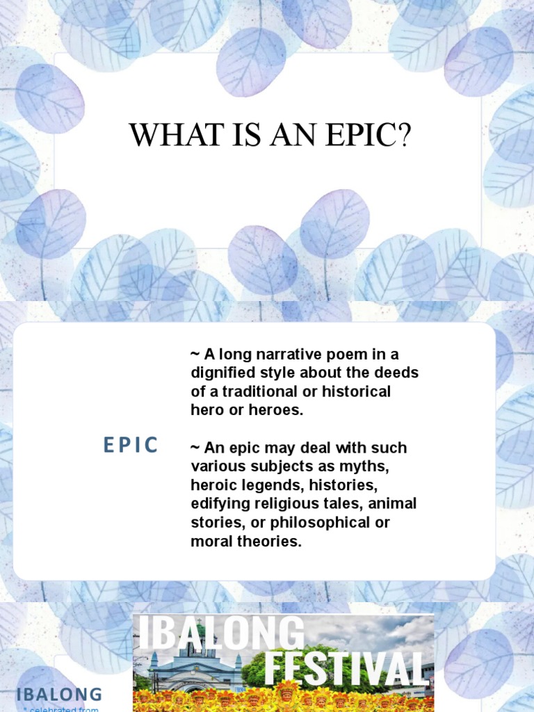 What Is An Epic? | PDF