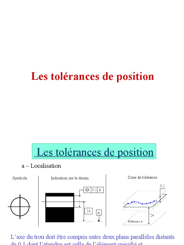 Tolérances de Position | PDF