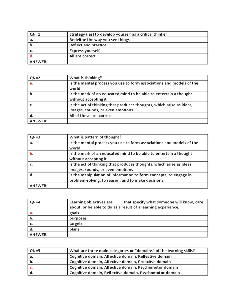 SSG 2 | PDF | Thought | Critical Thinking