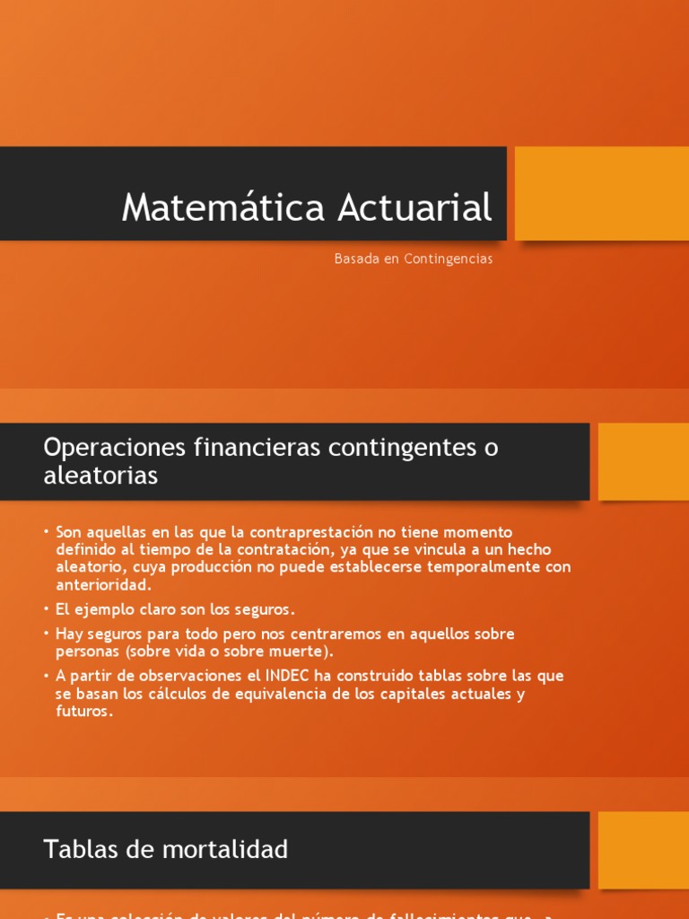 Matemática Actuarial | PDF | Seguro | Jubilación