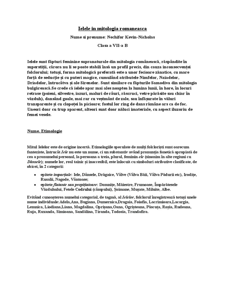 Ielele Nechifor Kevin | PDF