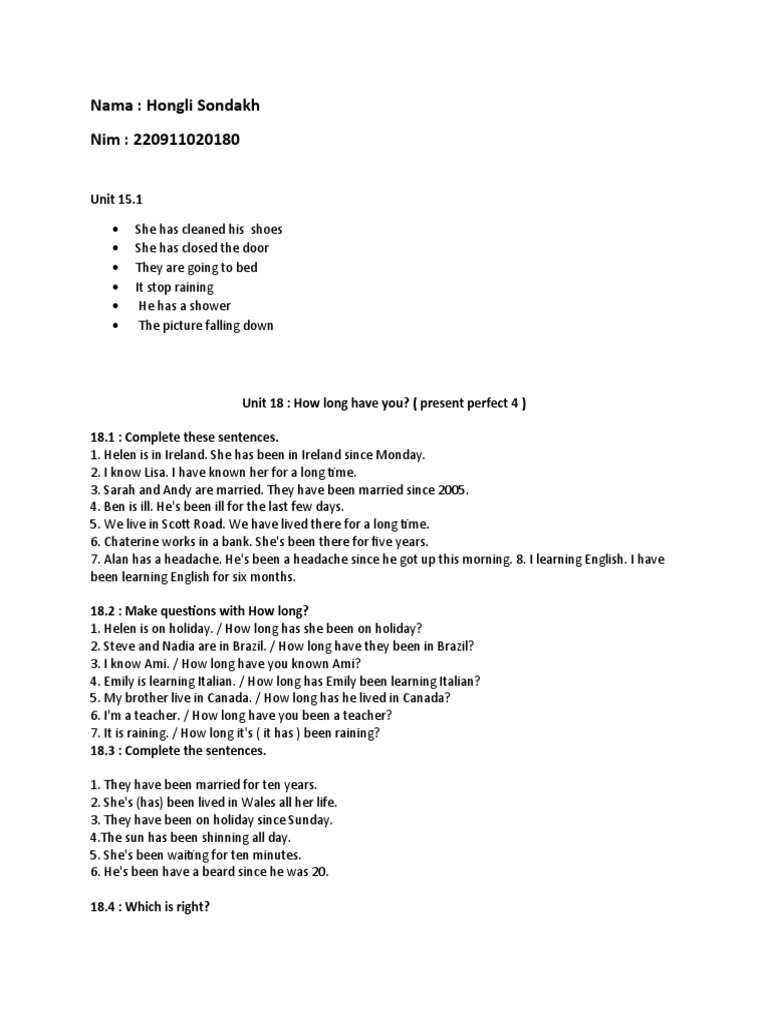 Grammer Task Unit 15,18,19,20 | PDF